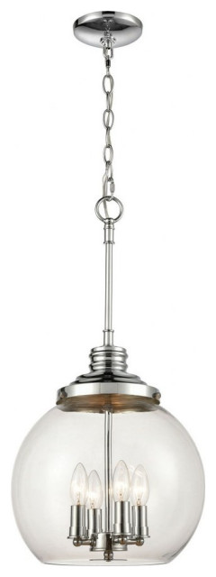 4 Light Pendant in Transitional Style - 25 Inches tall and 13 inches ...