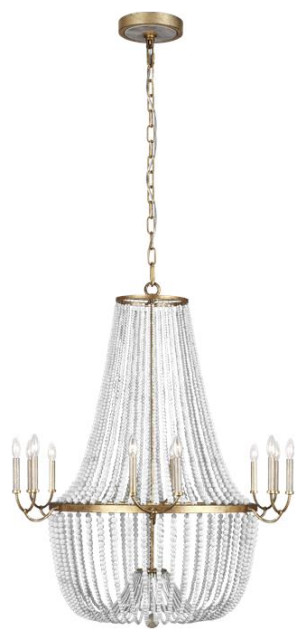 Murray Feiss F3281/12ADB Marielle 12 Light Large Chandelier, Antique ...