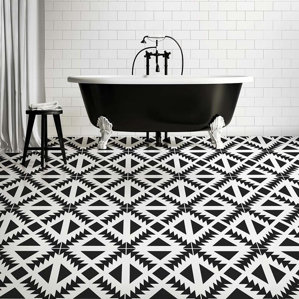 Aztec Tile Stencil - DIY Geometric Tile Stencils - Faux Cement Tiles ...