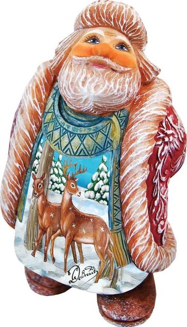 Hand Painted Darling Dears Santa - Traditional - Holiday Accents And ...