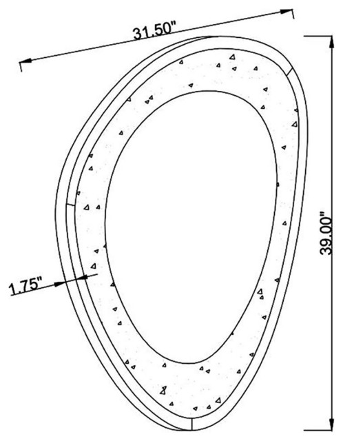 Pemberly Row Glass Acrylic Silver Crystals Inlay Wall Mirror with LED ...