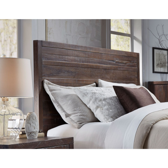 Townsend Queen Solid Wood Storage Bed in Java, Queen - Farmhouse ...