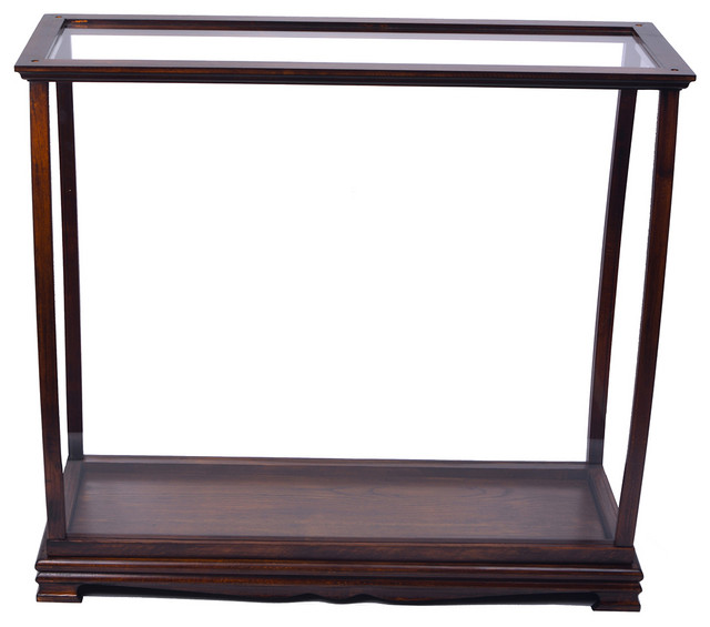 Table Top Display Case Classic Brown Wooden Display Case for Model ...