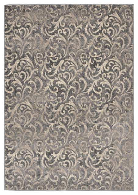 Liora Manne Royalty Antique Scroll Indoor Rug Gray, 20"x7'3 ...
