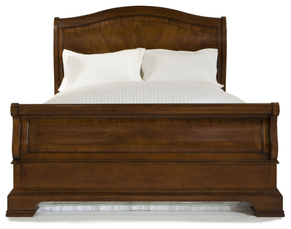 Evolution Queen Sleigh Rails, Rich Auburn - Traditional - Sleigh Beds ...