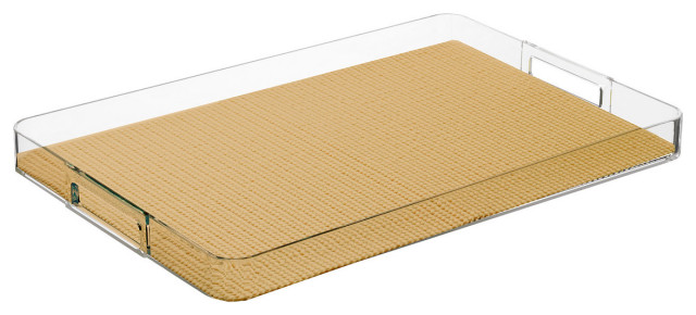Fishnet Camel Rect. Tray - Contemporary - Serving Trays - by ...