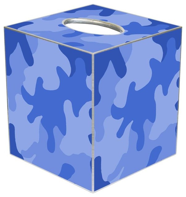 TB1144 - Blue Camouflage Tissue Box Cover - Traditional - Tissue Box ...