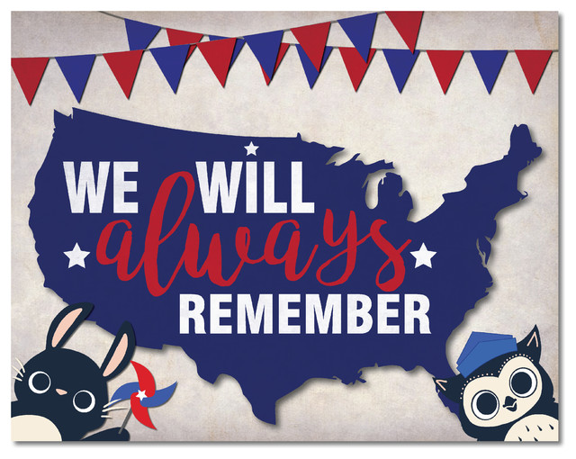 We will always remember, Memorial Day, Print, 5"x7", 8"x10 ...