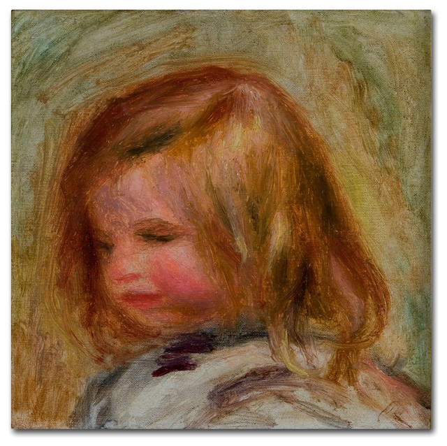 Renoir 'Portrait Of Coco' Canvas Art, 14"x14" - Traditional - Prints ...