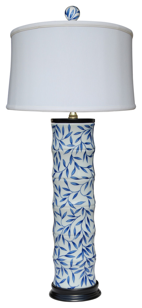 Blue and White Tall Table Lamp - Asian - Table Lamps - by East ...
