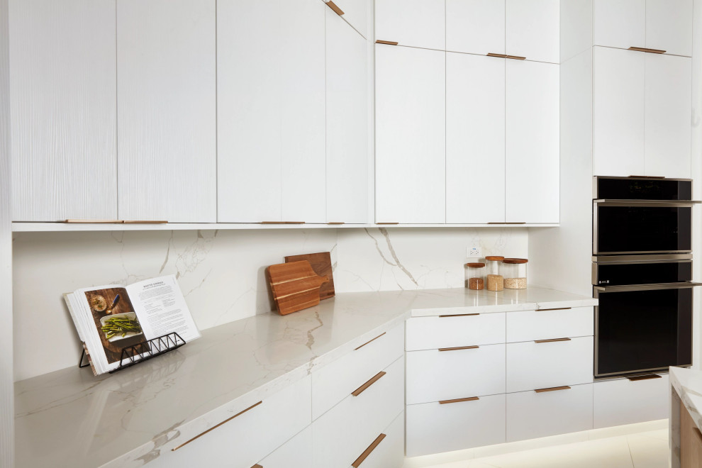 Calacatta Capella Kitchen Cabinets Area - Contemporary - Kitchen ...