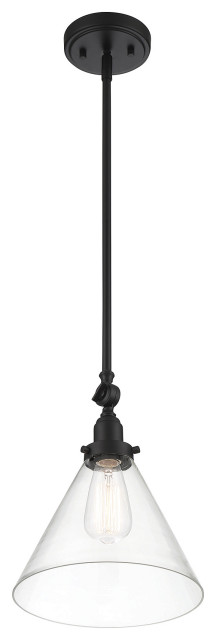 Drake 1-Light Pendant, Matte Black - Transitional - Pendant Lighting ...