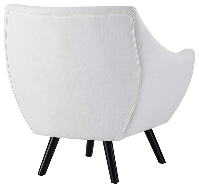 Modern White Allegory Armchair, 34"Lx29.5"Wx33.5"H - Midcentury ...