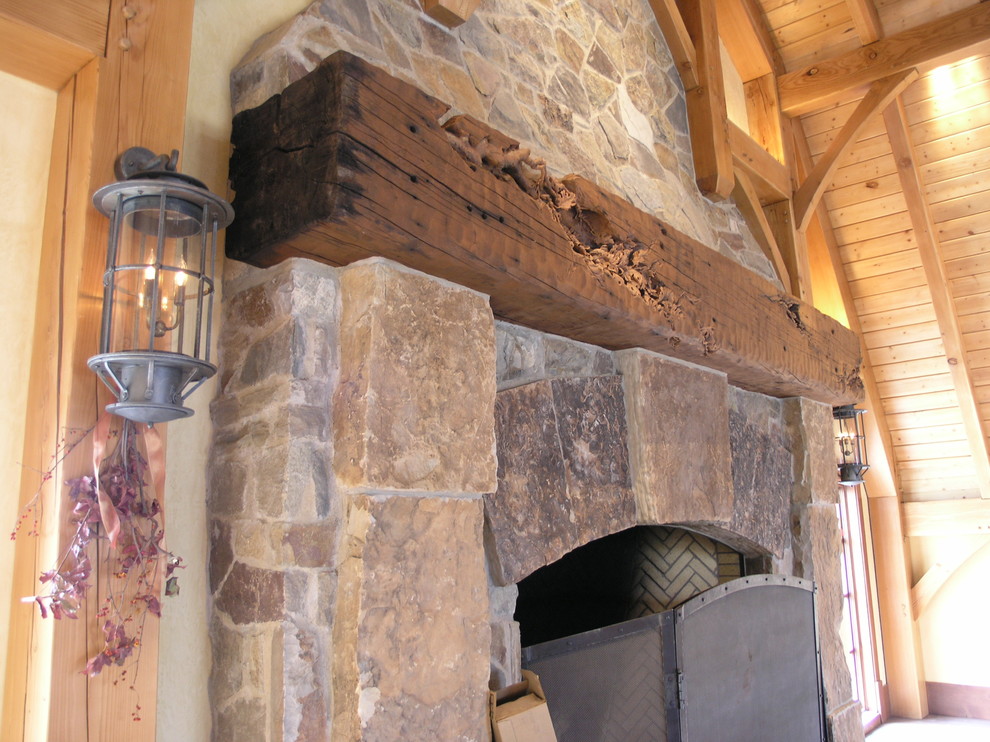 Installed reclaimed wood mantel - Rustic - Salt Lake City - by ...