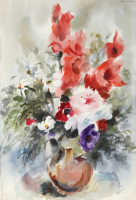 Eve Nethercott, Flowers, P5.55, Watercolor Painting - Traditional ...