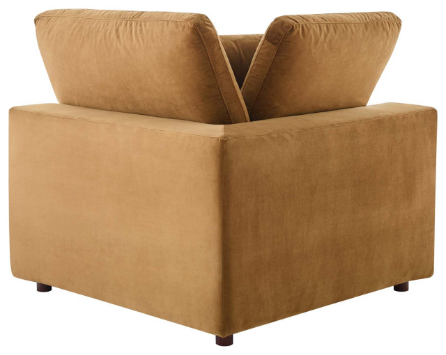 Sectional Sofa Set, Velvet, Brown, Modern, Living Lounge Hotel Lobby ...