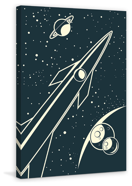 "Deep Space" Painting Print on Canvas, 12"x18" - Contemporary - Prints ...