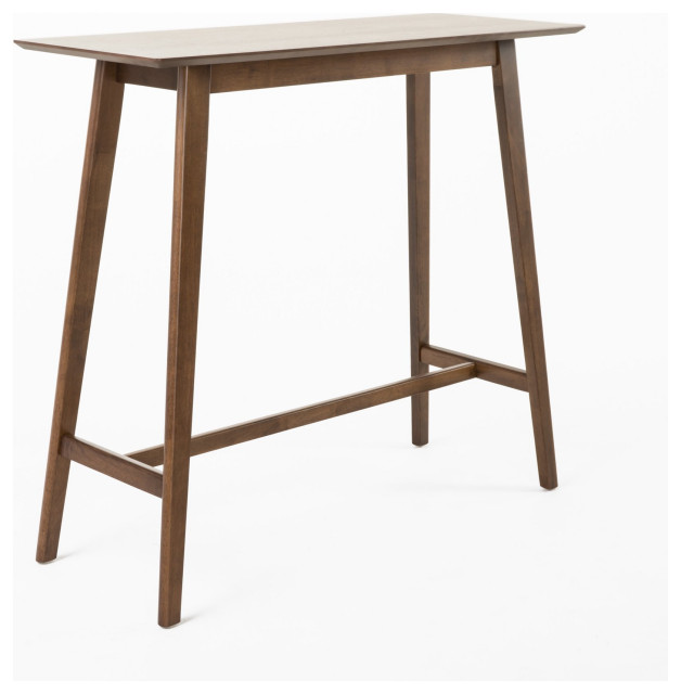 3 Pieces Pub Set, Slim Rectangular Table With Backless Cushioned Stools ...