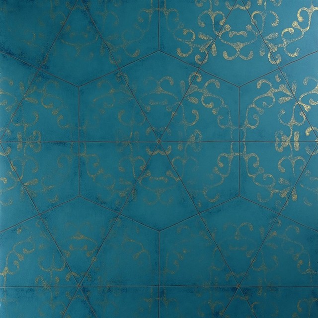 Metallic Aqua Wallpaper Ideas
