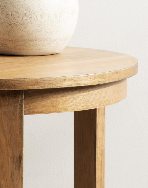 Transitional Side Table, Two Tiered Design Constructed With Hardwood ...