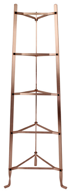 Handcrafted 5-Tier Gourmet Cookware Stand Brushed Copper - Traditional ...