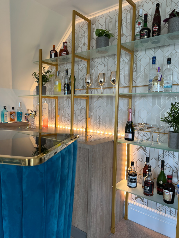 Eastrington Home Bar and Hallway Redesign - Contemporary - Home Bar ...