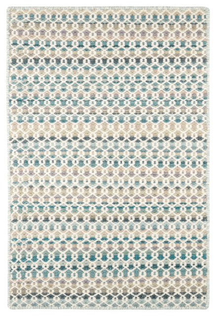 Poppy Blue Handwoven Wool Rug, 3x5 - Contemporary - Area Rugs - by ...