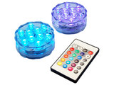 Battery Operated LED Lights With Remote Control- Multi Color, Set of 2 ...