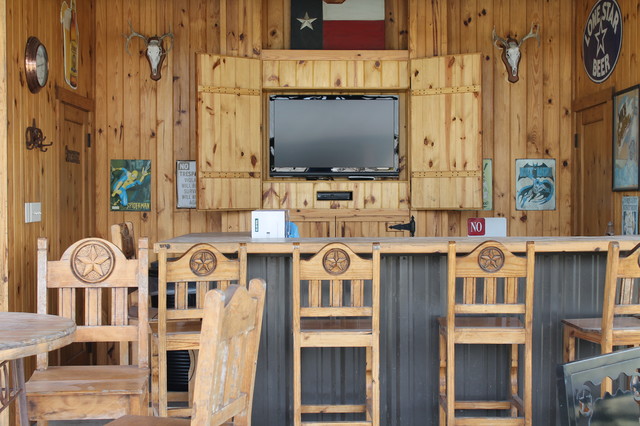 Western Style Outdoor Bar and Patio - Rustic - Home Bar - Austin - by ...