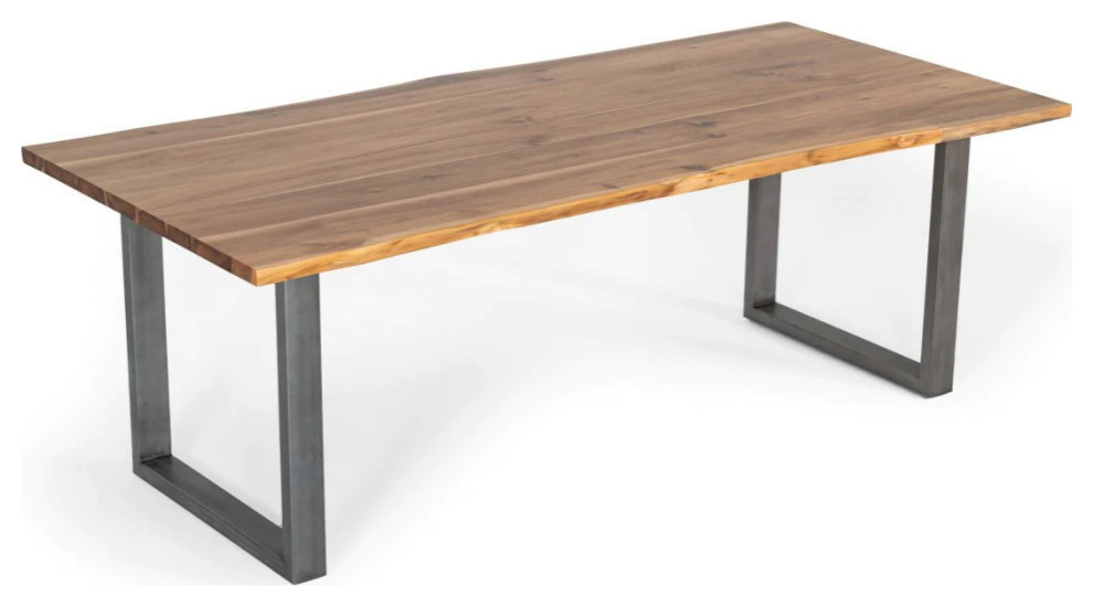 Dakota Live Edge Acacia Wood Dining Table - Transitional - Dining ...