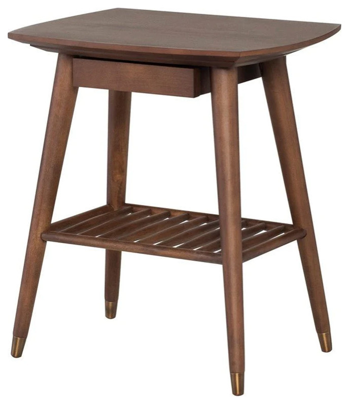 Flynn Walnut Side Table - Midcentury - Side Tables And End Tables - by ...