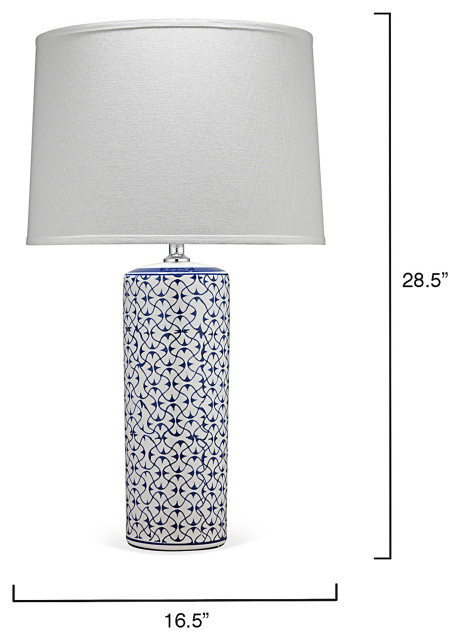 Vivian Table Lamp, Blue and White Ceramic - Contemporary - Table Lamps ...