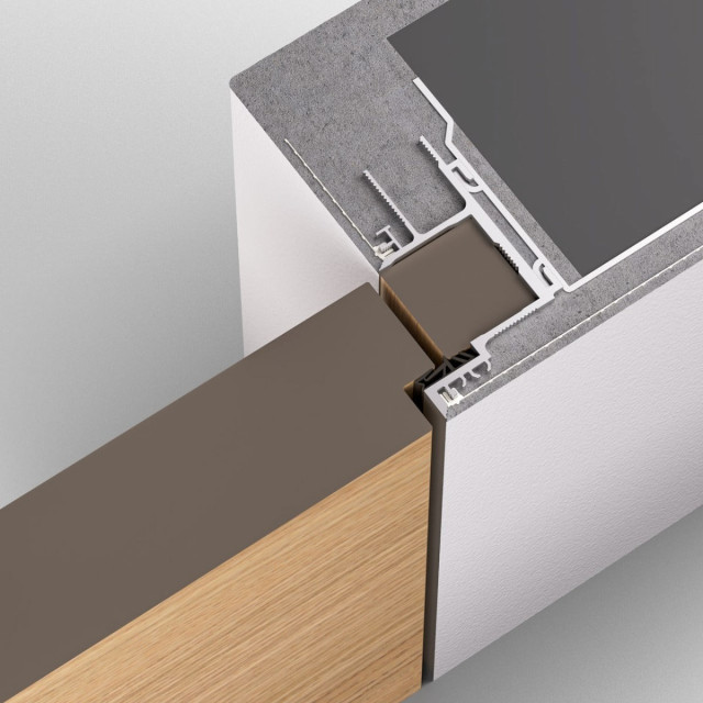 Hidden Door|0010 Light Oak with Black Hidden Frame| Frameless Doors, 28x96 Left-Hand/Inswing ...