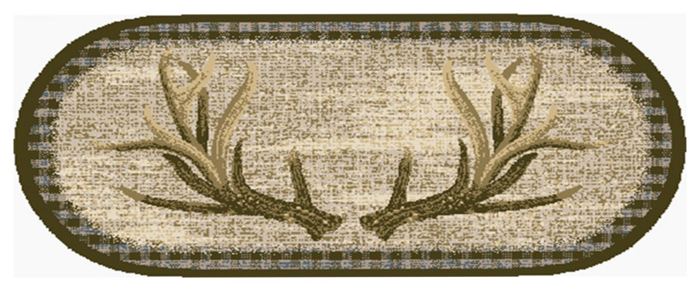 Cozy Cabin Trophy Rack 20"x44" Accent Rug - Rustic - Area Rugs - by ...