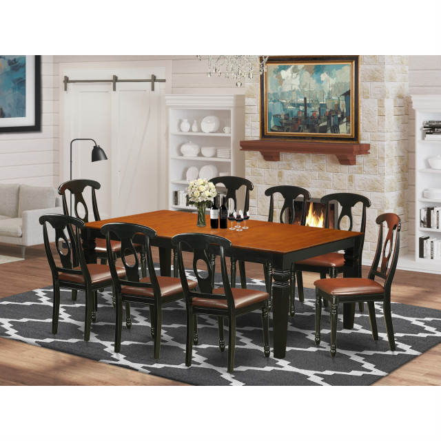 Lgke9-Bch-Lc, 9-Piece Table and Chair Set With Table and 8 Chairs ...