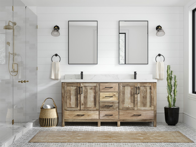 Willow Collections Malibu Mango Bathroom Vanity ,2 in Top, 72 ...