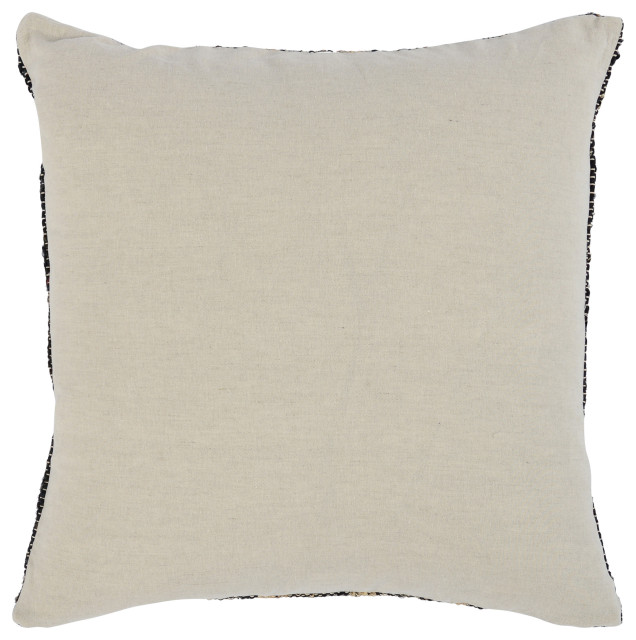 Organa 22'' Throw Pillow, Black, 22" x 22" - Beach Style - Decorative ...
