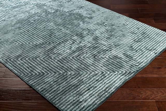 Quartz Modern Sage, Black Area Rug, 12'x15' - Contemporary - Area Rugs ...