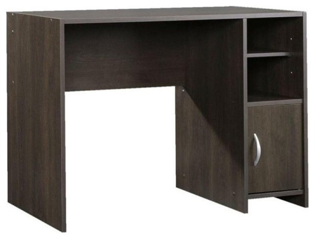Pemberly Row Transitional Wood Writing Desk in Cinnamon Cherry ...