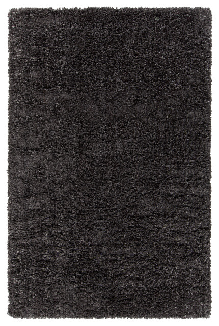Bolero Hand-Woven Contemporary Shag Rug, Rectangular Charcoal 5'x7'6 ...