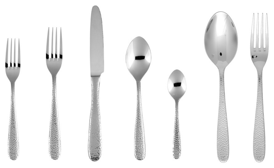 Fortessa Apollo 62Pc Flatware Set - Traditional - Flatware And ...