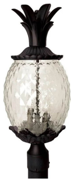 22" Tall Pineapple Outdoor Post Mount Light - Tropical - Post Lights ...