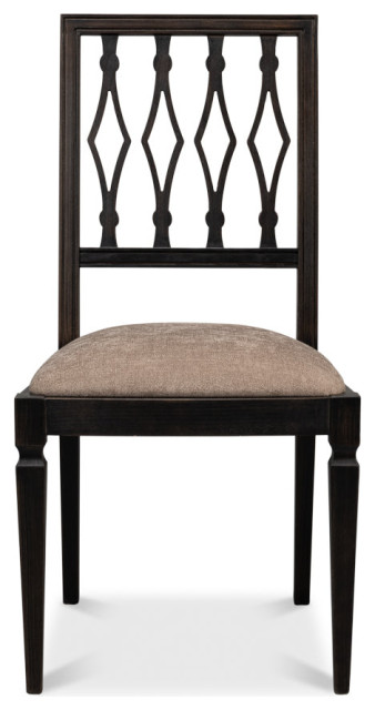 Diamond Dining Chairs Set of 2 Nero Mushroom - Traditional - Dining ...