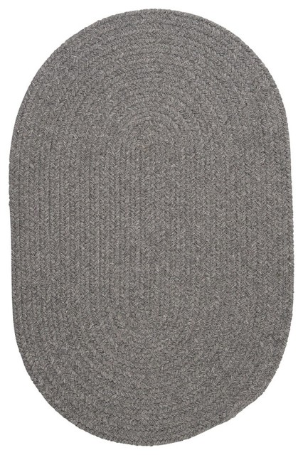 Bristol Rug, Gray, 7'x9' Oval, 7'x9' Oval - Contemporary - Area Rugs ...