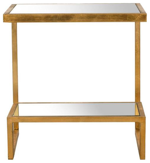 Kennedy Mirror Top Gold Accent Table, Fox2522A - Contemporary - Side ...