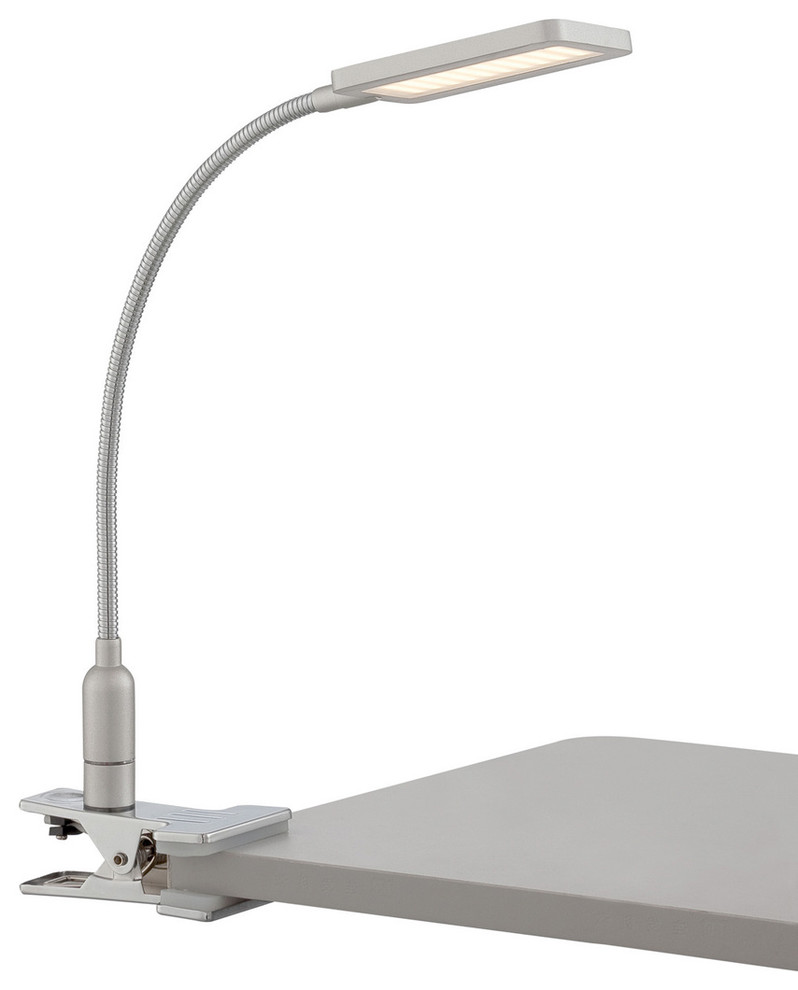 LED Clip-On Lamp, Silver - Contemporary - Desk Lamps - by HedgeApple ...