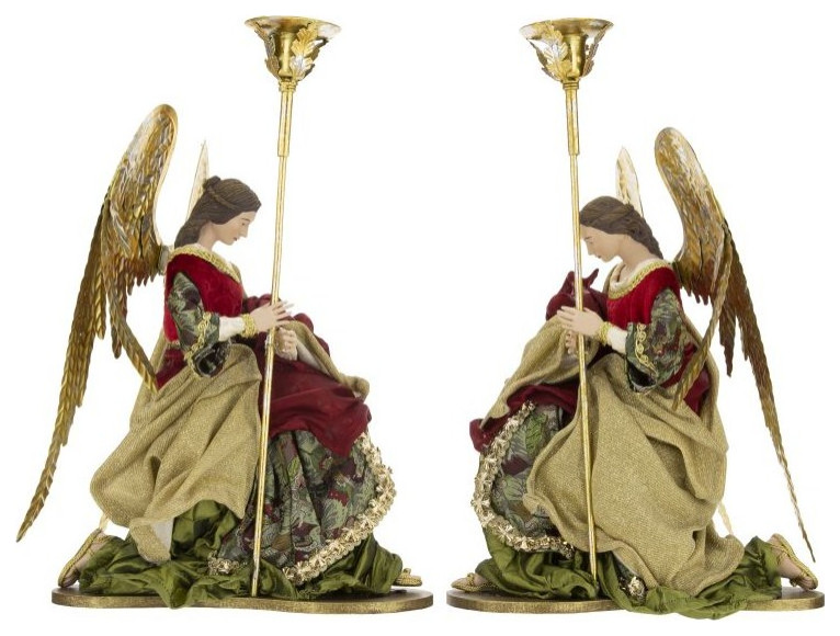 Mark Roberts 2021 Kneeling Angel Figurine 18", Assortment of 2 ...