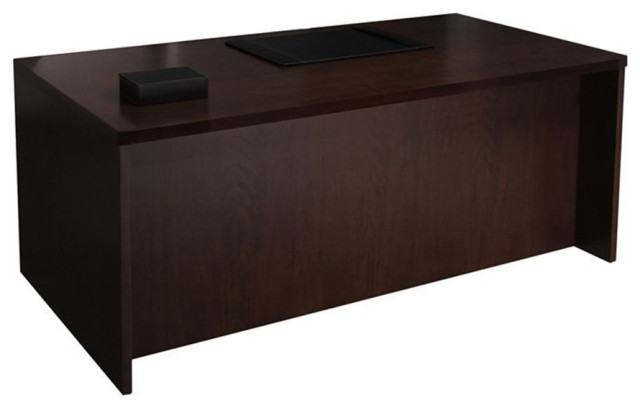 Scranton & Co Traditional Straight Front Desk in Espresso ...