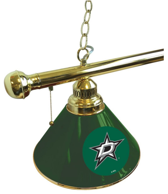 Holland Dallas Stars 3-Shade Billiard Light - Brass Fixture ...