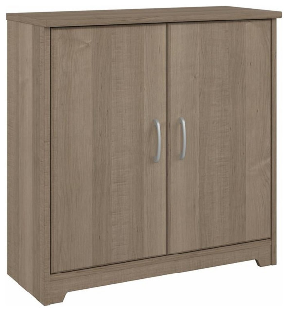 Cabot Small Entryway Cabinet with Doors in Ash Gray - Engineered Wood ...